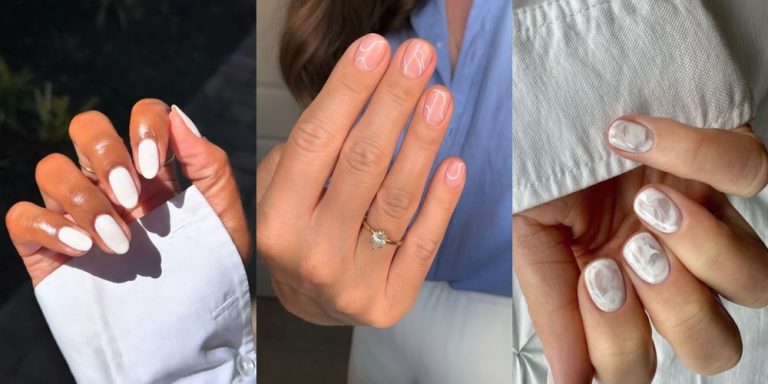 15 Simple Short White Nail Designs - Let's Shine Now